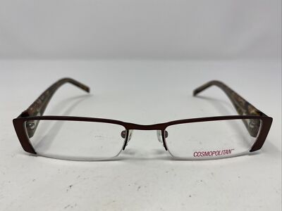 Cosmopolitan OH SO PRETTY BROWN 51-18-140 Half Rim Eyeglasses Frame ...