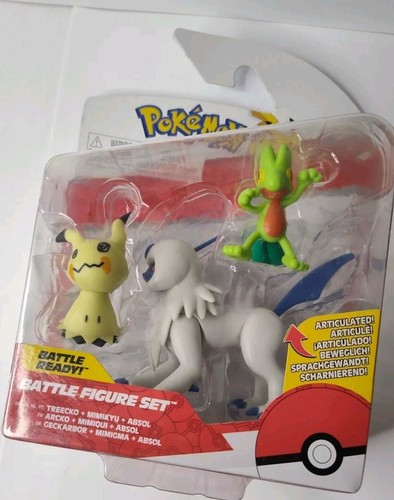 NIB- Pokemon Battle Figure Set of 3 Treecko , Mimikyu & Absol ...