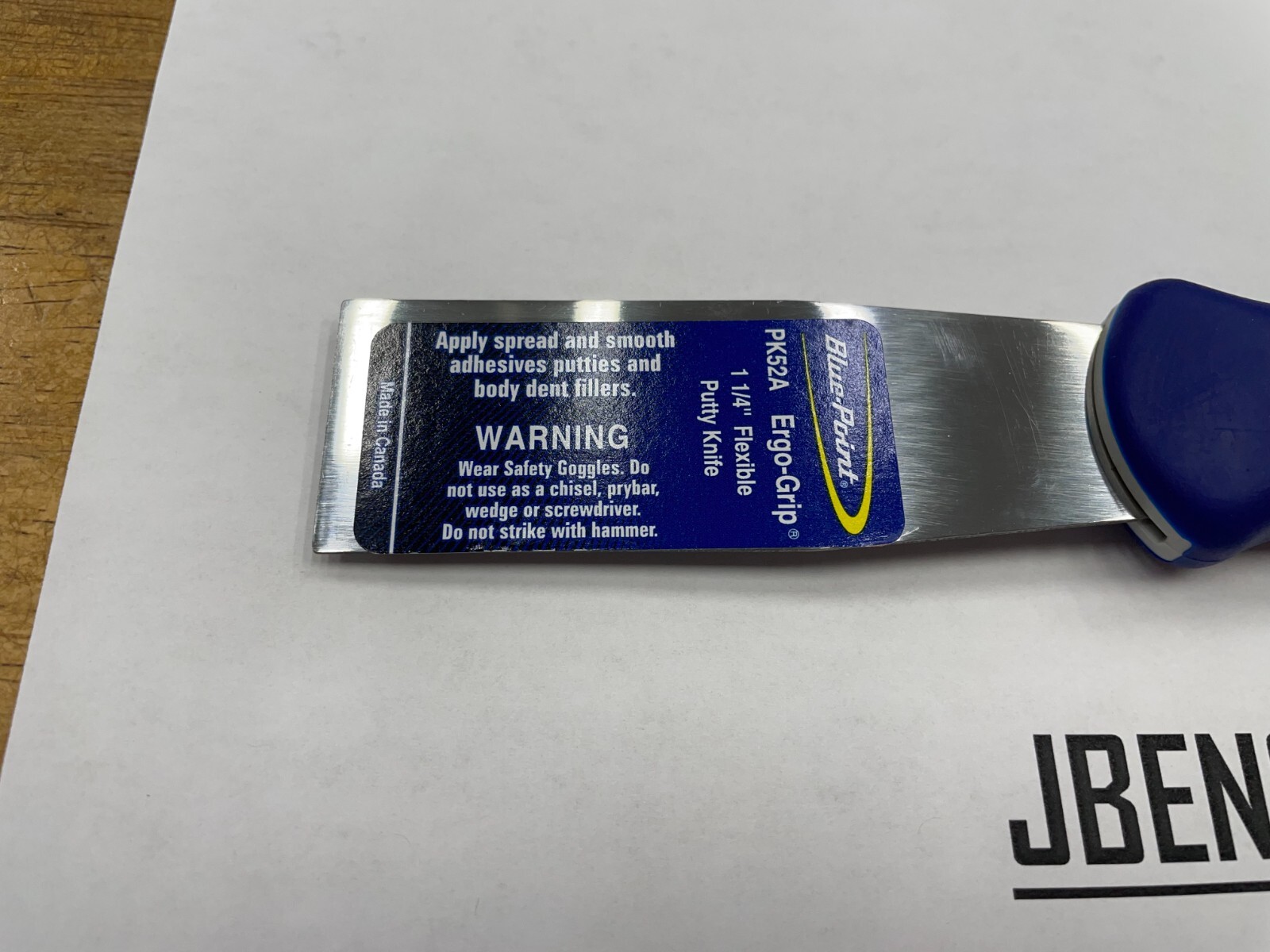 Blue-Point Tools NEW Soft Grip Flexible Straight Putty Knife / Scraper ...