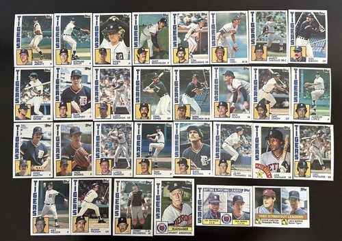 1984 DETROIT TIGERS Topps COMPLETE Baseball Team SET 30 Cards GIBSON ...