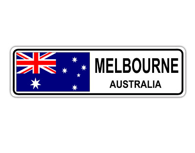 Melbourne, Australia Street Sign Australian Gift Flag City Wall Decor ...
