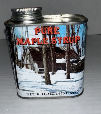 Vtg. 1984 Pure Maple Syrup 16 Oz. New England Container Co. Stanton ...
