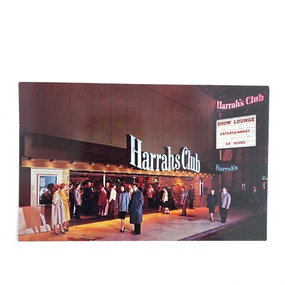 Harrahs Club Reno Nevada NV Show Lounge People 1950s Vintage Postcard P ...