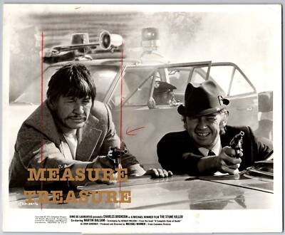 1973 CHARLES BRONSON, MARTIN BALSAM, STONE KILLER GUN FILM PROMO PRESS ...