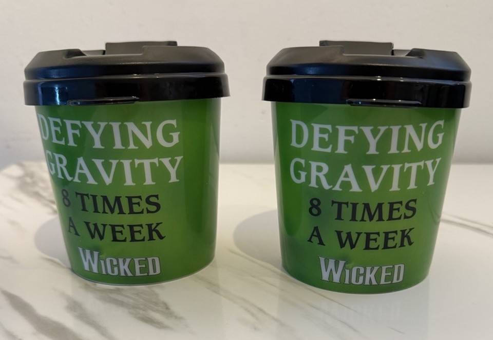Wicked The Musical Souvenir Cups Lot of 2 10 oz Broadway Theater ...