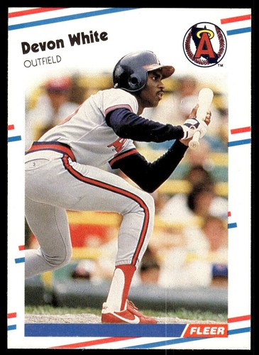1988 Fleer Baseball Card Devon White California Angels #506 | eBay