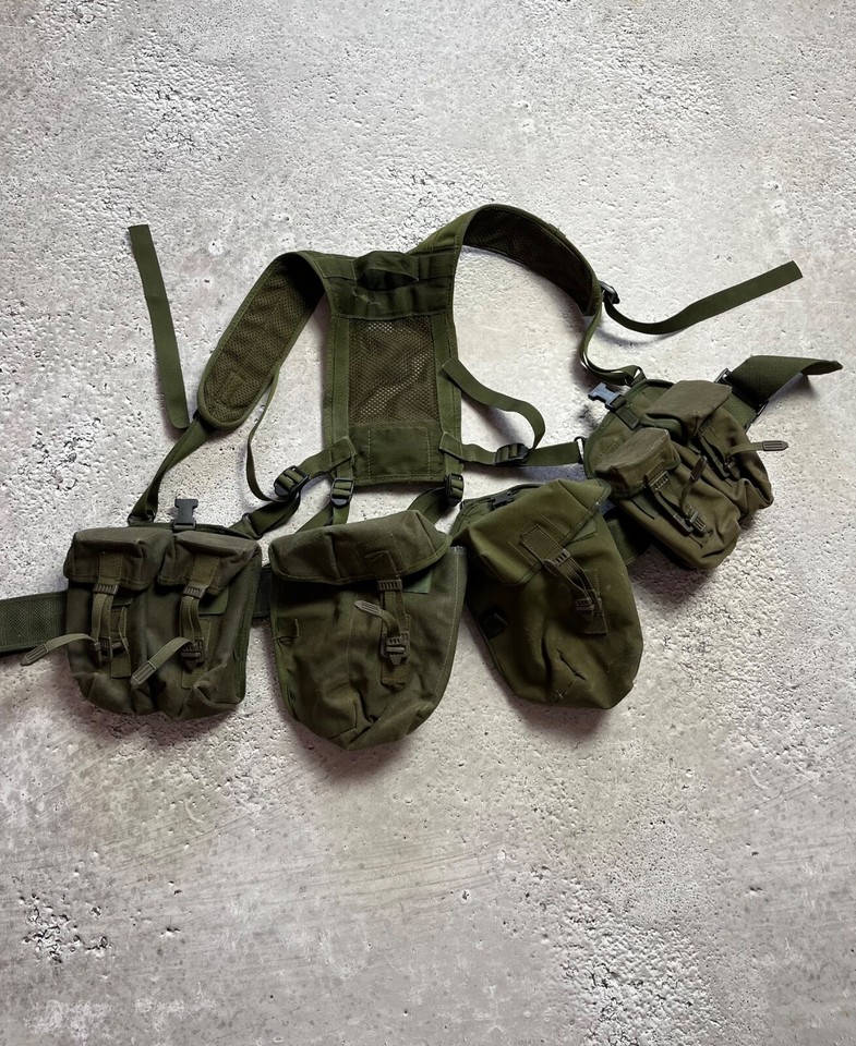 British Army PLCE Webbing Belt Kit Olive Green Loadout Set 1990s ...