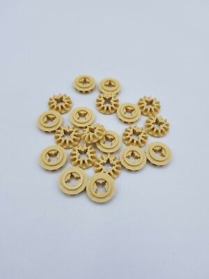 LEGO TECHNIC LOT 20 X CONICAL WHEEL Z12 TAN REF 6589 / 4565452 *NEUF ...