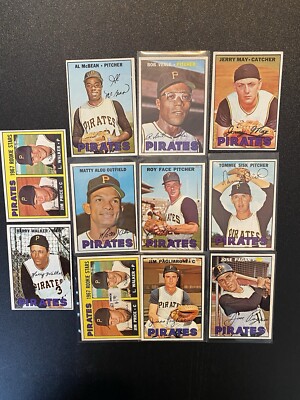 1967 Topps Pittsburgh Pirates Lot Of 11 See Pics For Players Numbers ...