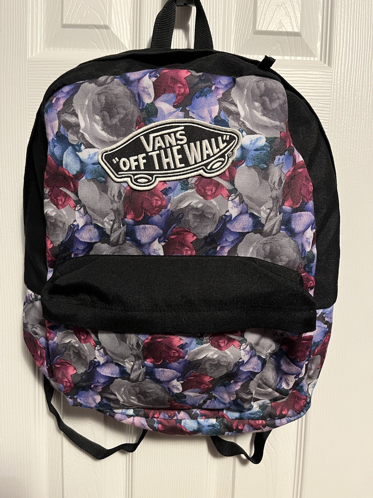 Rare Retired 2015 Vans Off The Wall Women Black & Floral Backpack ...