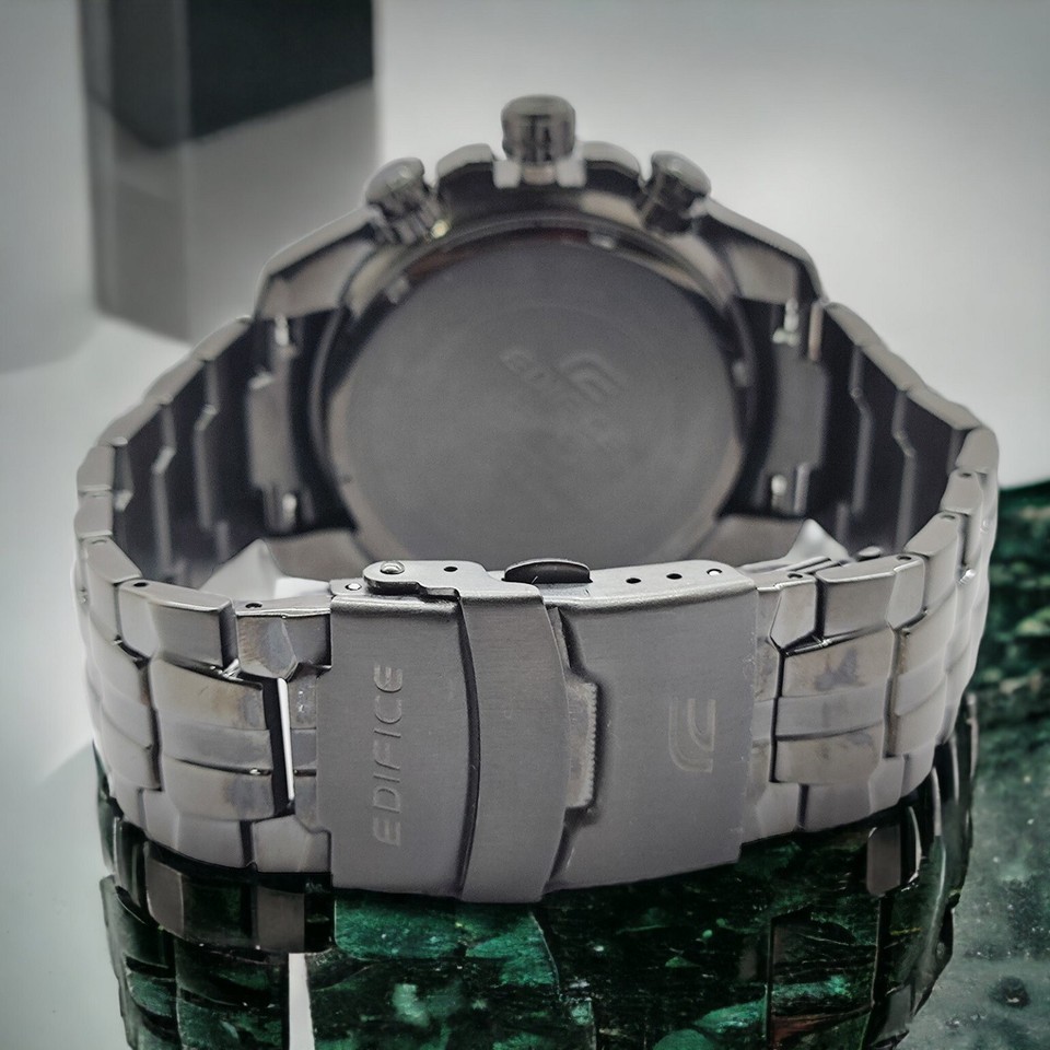 NEW CASIO EDIFICE MENS WATCH STAINLESS STEEL BLACK RED BULL EDITION EF ...