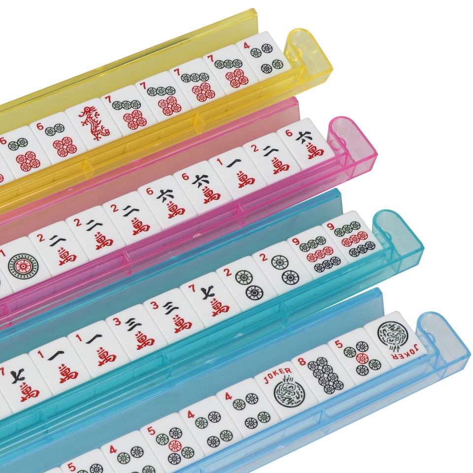American Mahjong Set 166 Tiles 4 Colors Pushers/Racks Mah Jongg Set W ...