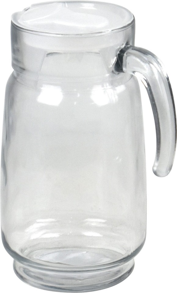 JUG Clear Thick Transparent Glass Serving Table Jug with Lid 1.5L | eBay UK
