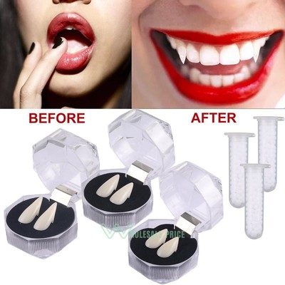 USA Vampire Fangs kit teeth custom fit free mold Halloween cosplay ...