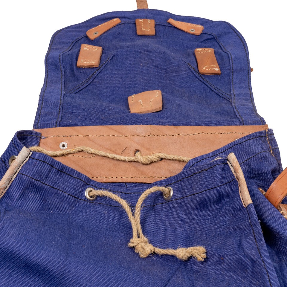 Original Romanian Army Canvas Rucksack - Blue-Adjustable- Military ...