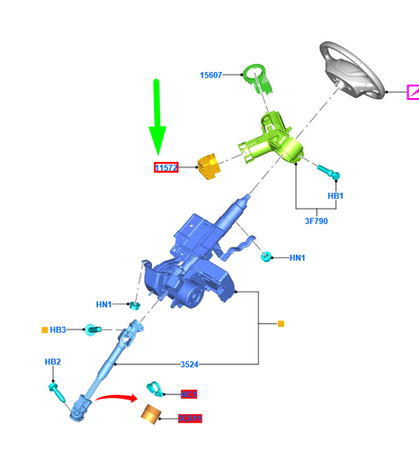 Groupe De Commutation D'Allumage FORD ECOSPORT MK2 BK AA6T-11572-BA ...