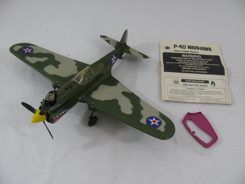 1985 Cox Control Line .049 Nitro Gas P-40 Warhawk Model Airplane Parts ...