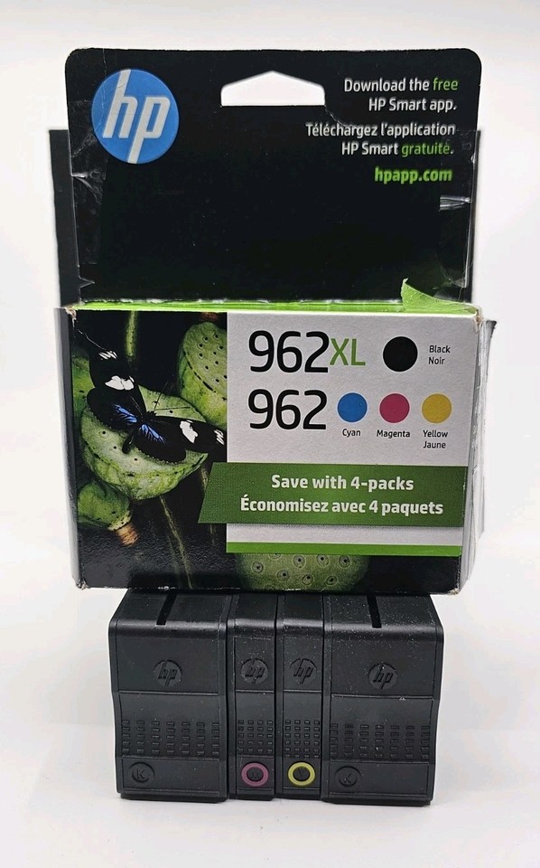 HP 962XL 2 Packs High Yield Black Ink Cartridges + Magenta Yellow ...