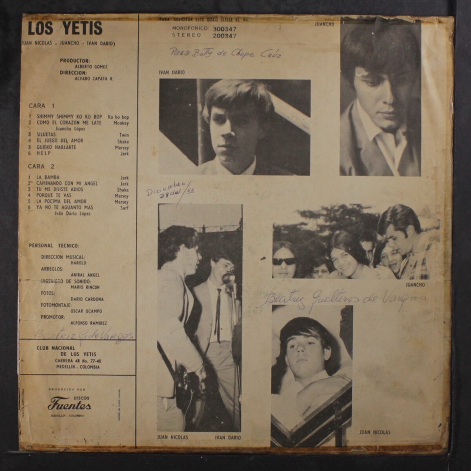 LOS YETIS: los yetis Discos Fuentes 12" LP 33 RPM | eBay