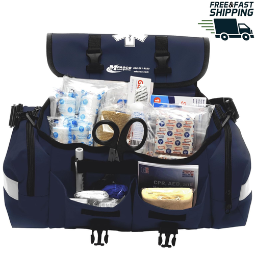 Stocked Trauma Bag Kit First Responder Aid Medical Supplies Emergency ...