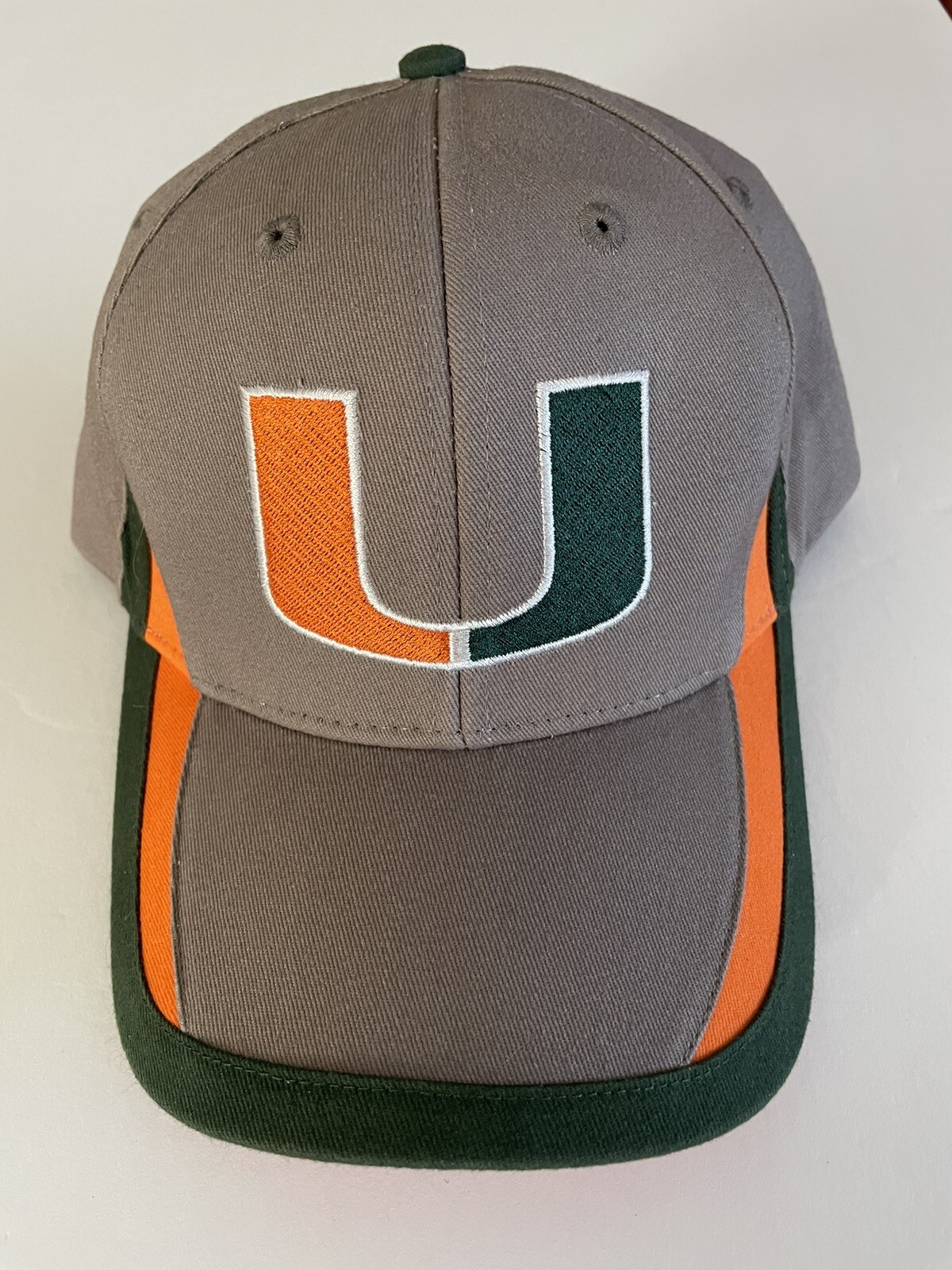 University Of Miami Hurricanes Tan Orange/Green Adjustable Cap America ...