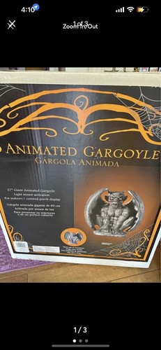 Magic Power 2008 27” gargoyle w/box animatronic prop halloween gemmy ...