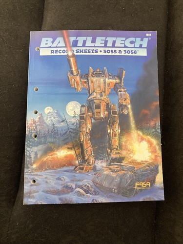 Battletech Record Sheets 3055 & 3058 - FASA 1694 | eBay