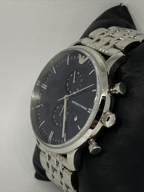 Emporio Armani AR1648 43mm Silver Stainless Steel Case, Silver ...