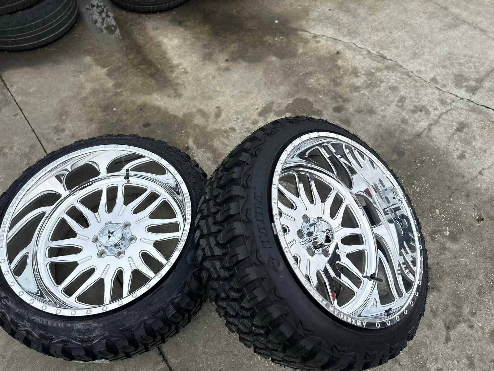 4 NEW 22X12 AMERICAN FORCE REDD POLISH WHEELS W/35125022 TIRES 6X135 ...