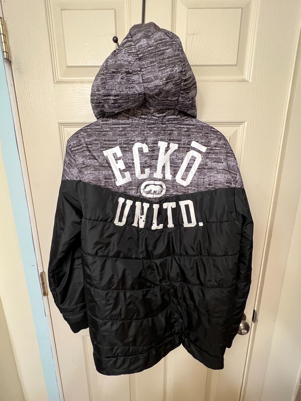 Ecko Unltd Men's Digital Camo Puffer Jacket - Sz. Small - Black | eBay