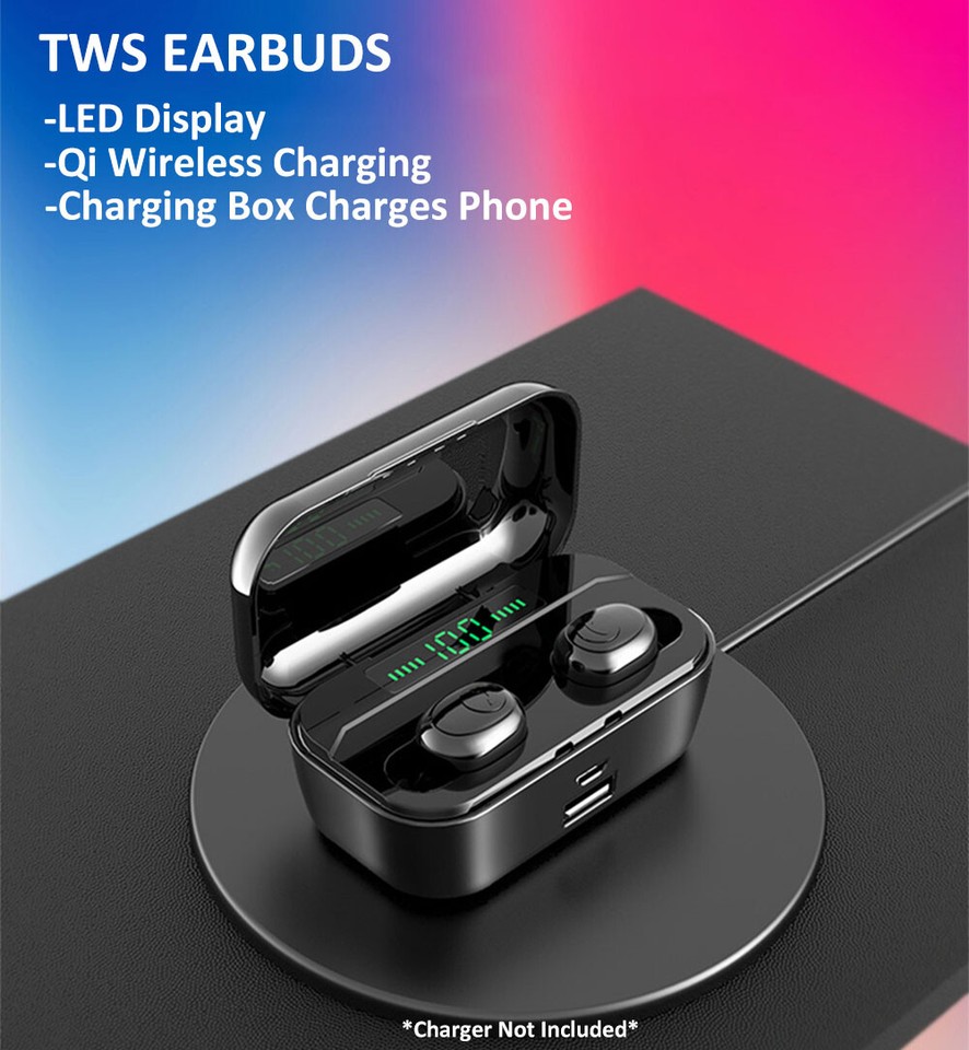 Bluetooth Earbuds Stereo Bass Earphone Dock/Display/Mirror iPhone 17 ...