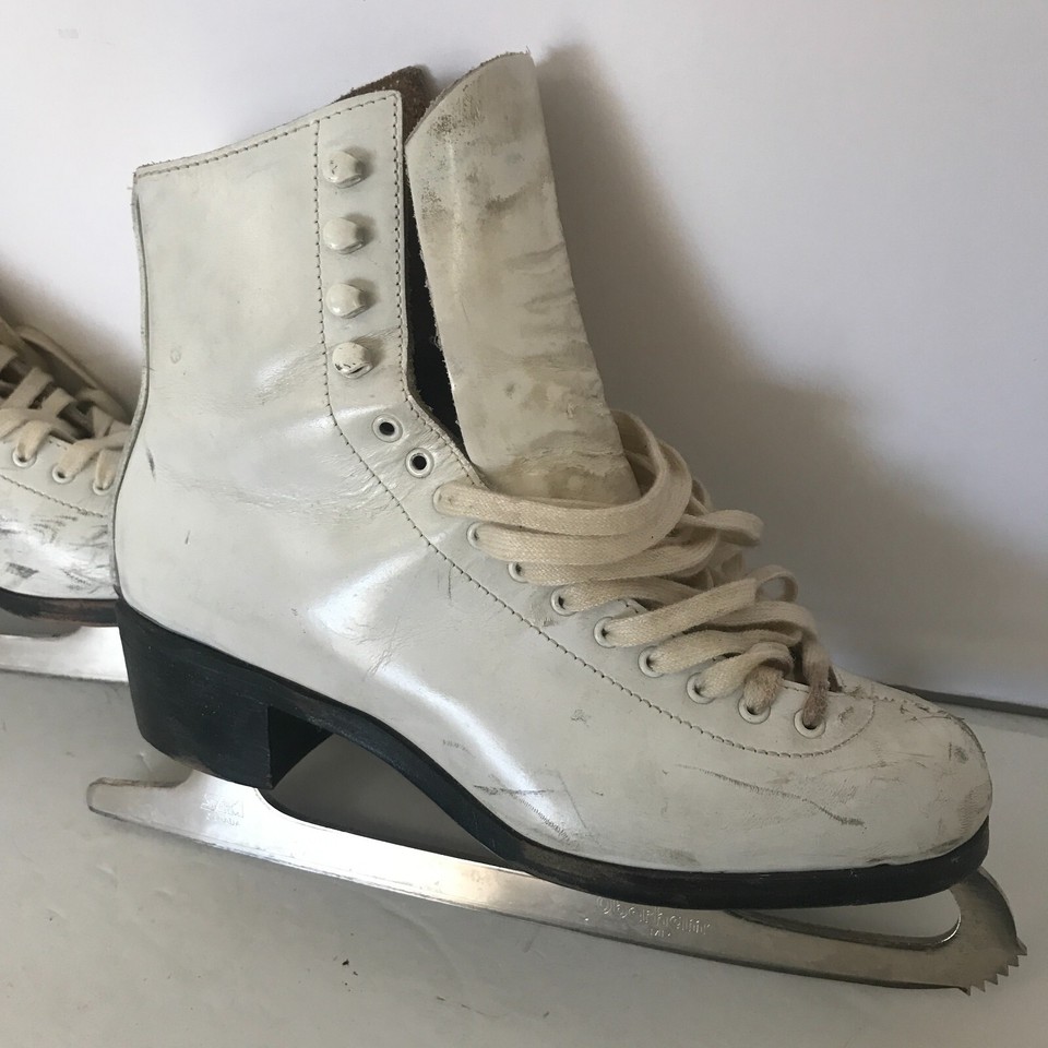 Vintage Oberhamer White Ladies Figure Skates Size Unknown 7? Use as ...