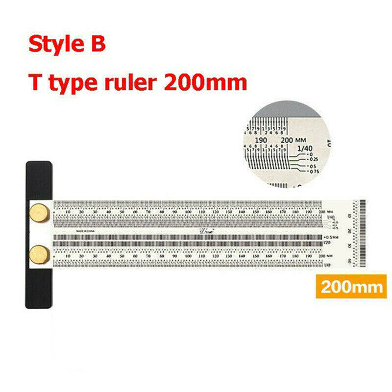 Ultra Precision Marking T-Type Ruler Woodworking Measuring Tool ...