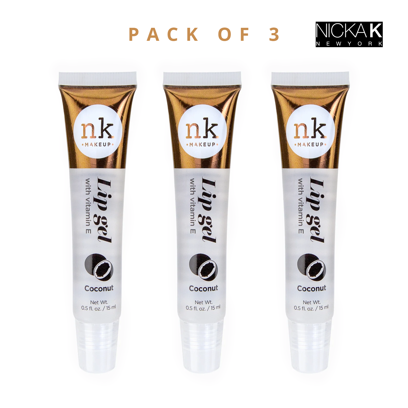 NICKA K (NK) Hydrating Lip Gel Assorted Collection Clear, Cherry ...