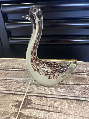 art glass hand blown swan/goose paperweight Purple | eBay