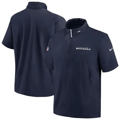 Nike Seattle Seahawks Windbreaker Pullover Men Coaches 1/4 Zip Blue ...