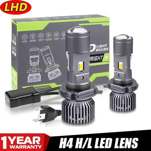 H4 9003 Bi-LED Projector Mini Lens 100W 50000LM Hi-Lo Headlight Kit ...