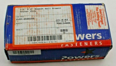 Powers Fastners 6308SD Smart DI+ Dropin Anchor 1/2" X 2" Smooth Wall ...