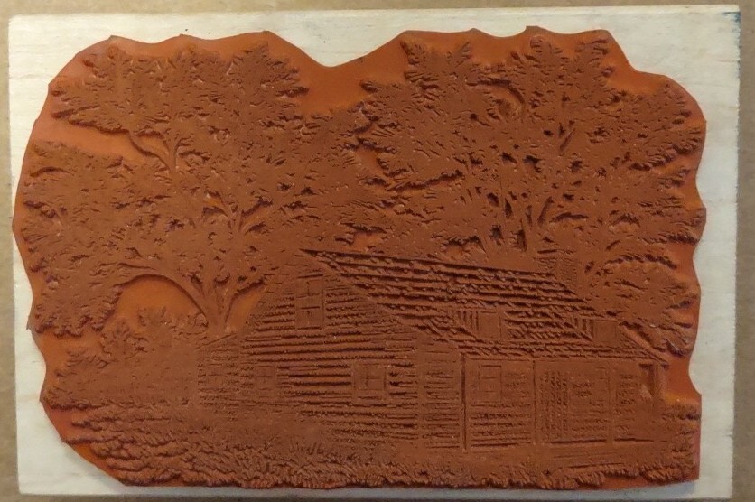 Stampscapes CABIN LG Rubber Stamp 141G Vintage 1996 Beautiful Scene | eBay