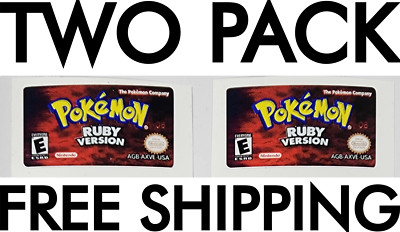 TWO PACK POKEMON RUBY VERSION (NINTENDO GAMEBOY ADVANCE) REPLACEMENT ...