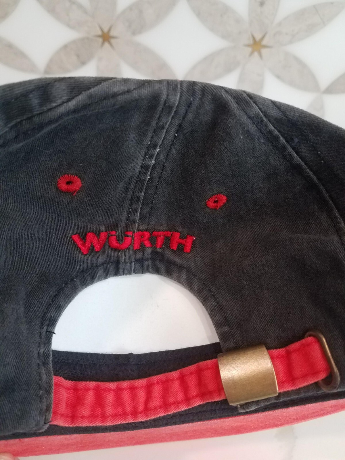 Wurth Tools Baseball Hat Charcoal and Red Embroidered Logo | eBay