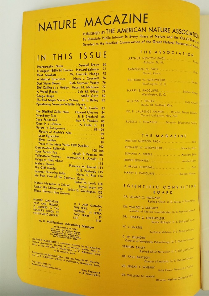 NATURE MAGAZINE Various Issues 1932, 1933, 1937 | eBay
