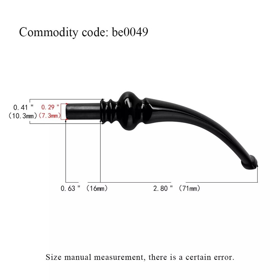 3mm Curved Pipe Stem Acrylic Stem Mouthpiece Replacement For Tobacco ...