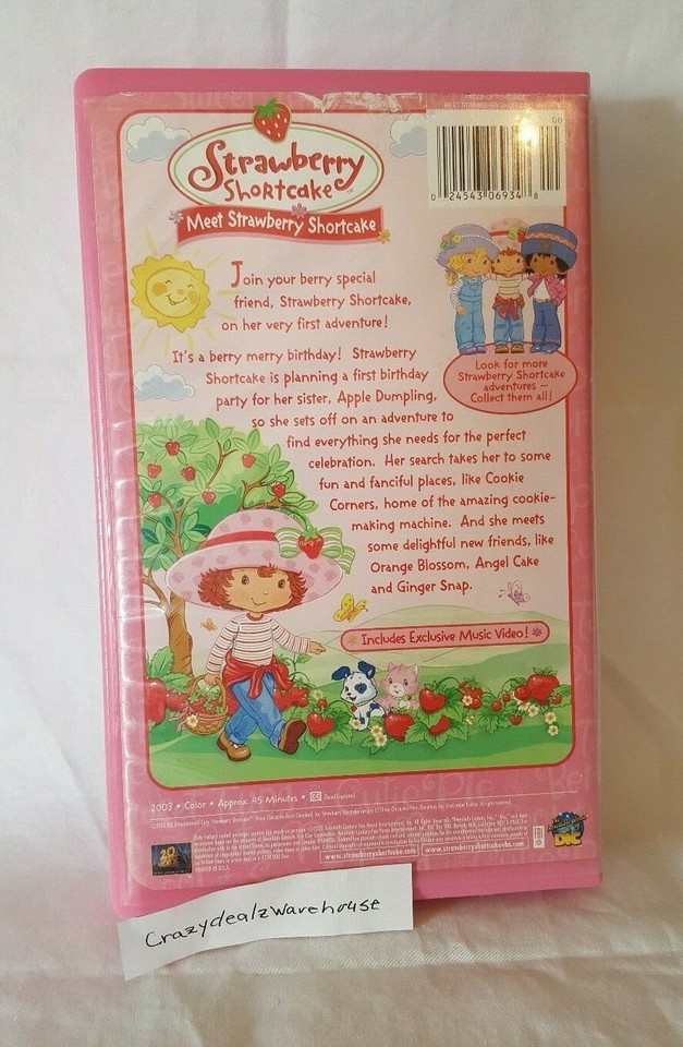 Strawberry Shortcake Seaberry "MEET STRAWBERRY SHORTCAKE" VHS VCR Video ...