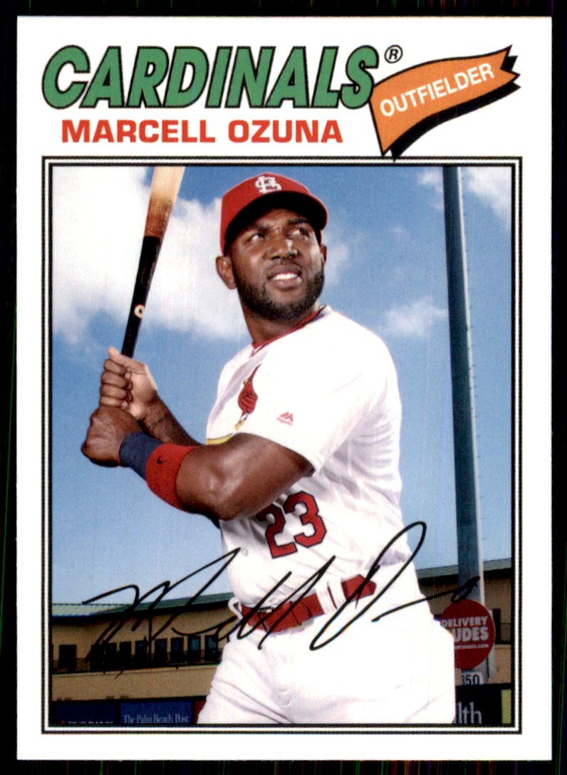 2018 Topps Archives Marcell Ozuna St. Louis Cardinals #136 MLB Baseball ...