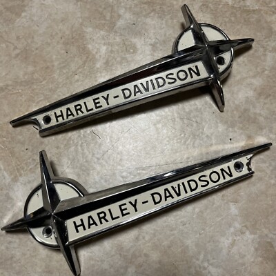 VTG Used Original Harley Davidson 1961 & 1962 Panhead Gas Tank Emblems ...