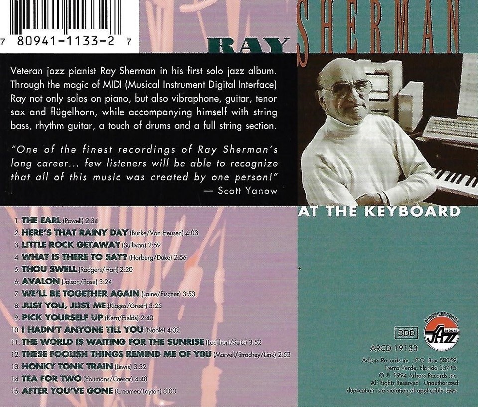 At the Keyboard by Ray Sherman (CD, 2008) 780941113327| eBay