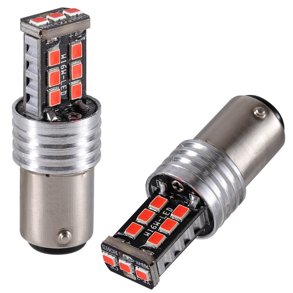 4X Bright Red 1157 LED 800LM Canbus Safety Brake Stop Tail Parking ...
