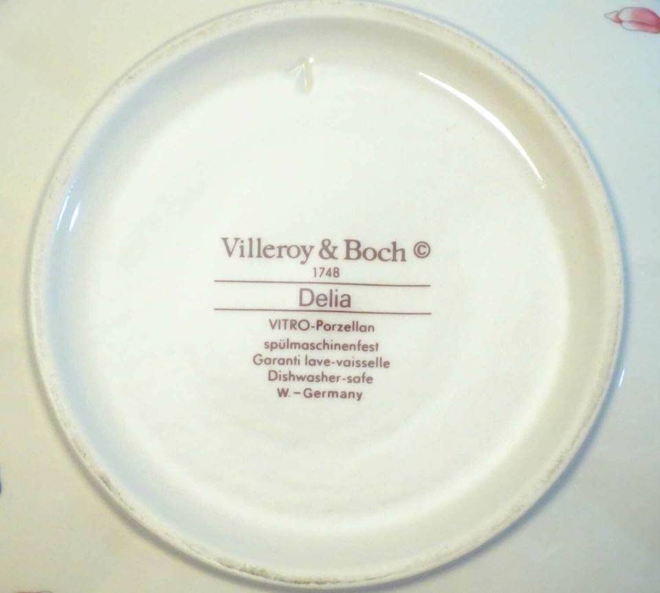 Villeroy & Boch Delia Sugar with Lid Multi-floral Blue Trim Germany | eBay
