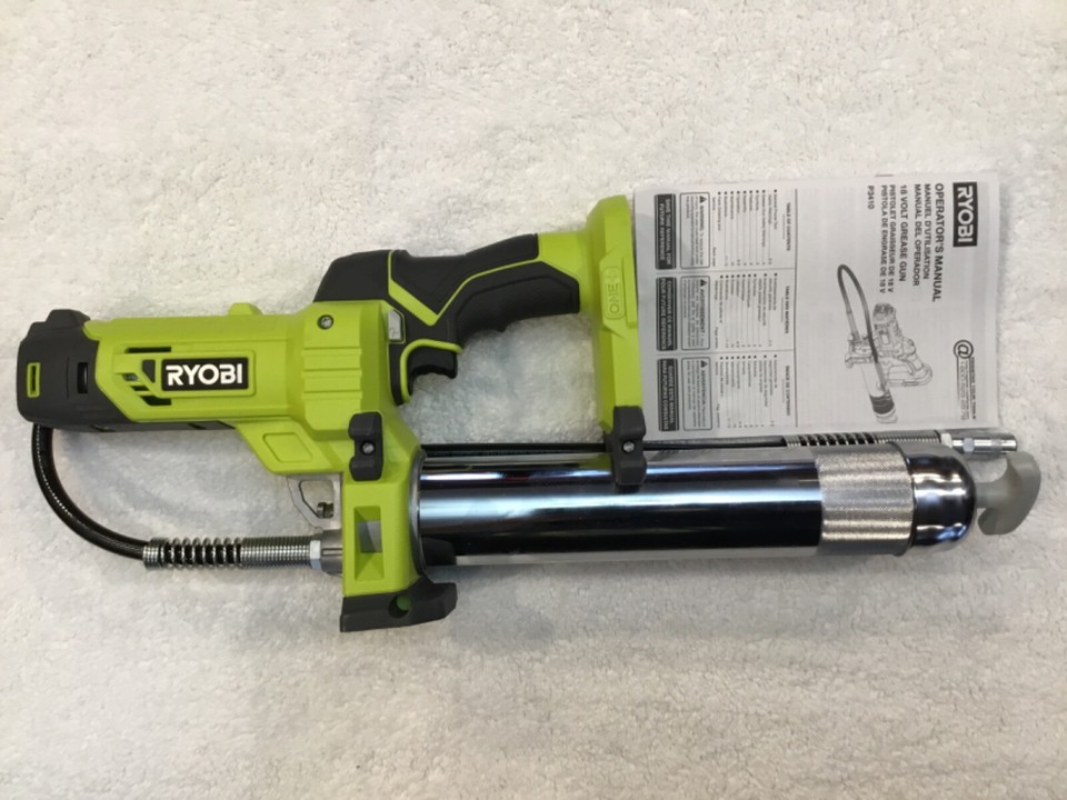 New Ryobi P3410 One+ 18V 18 Volt Cordless Grease Gun Lock-on/Lock-off ...